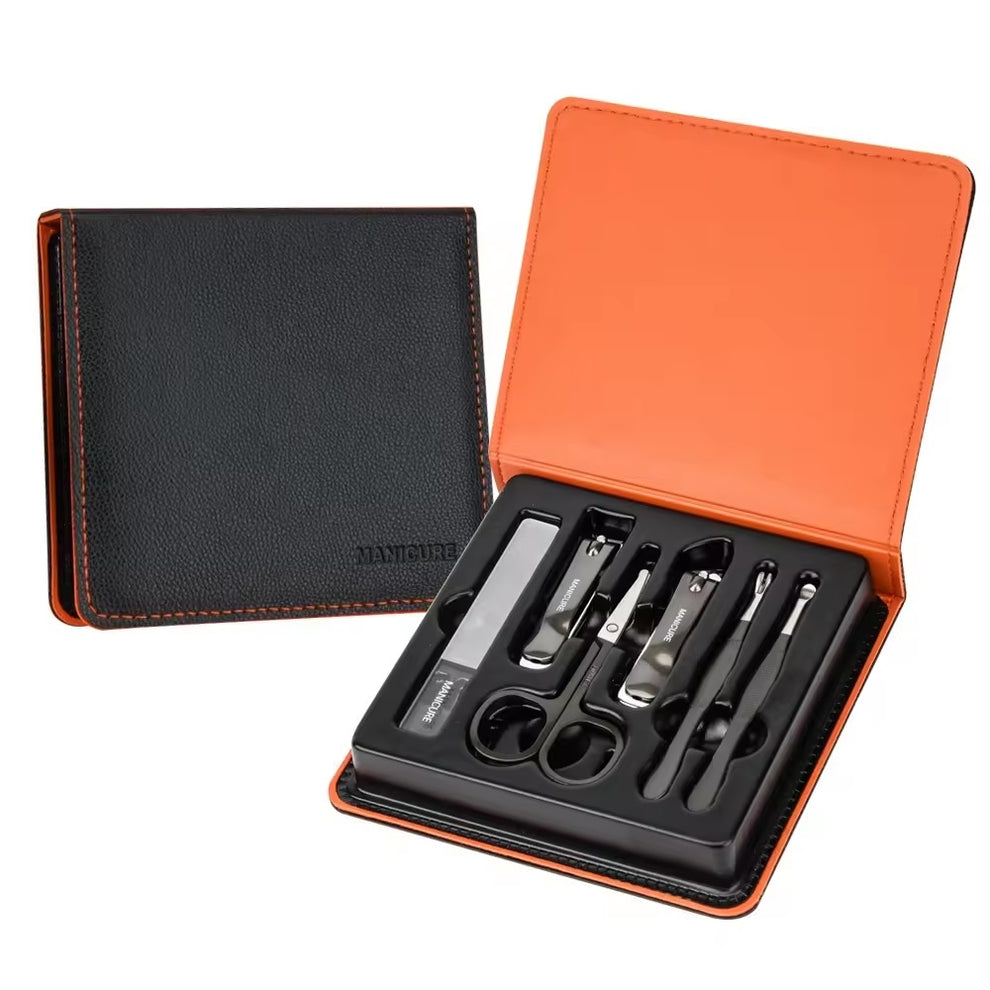 VEROSHAVE® 6-Piece Men’s Nail Grooming Travel Kit, Carbon Steel Manicu